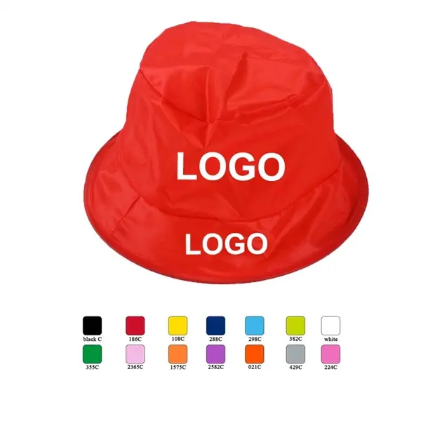 Promotional Nylon Folding Fisherman's hat Hat/Cap With Print Logo ...
